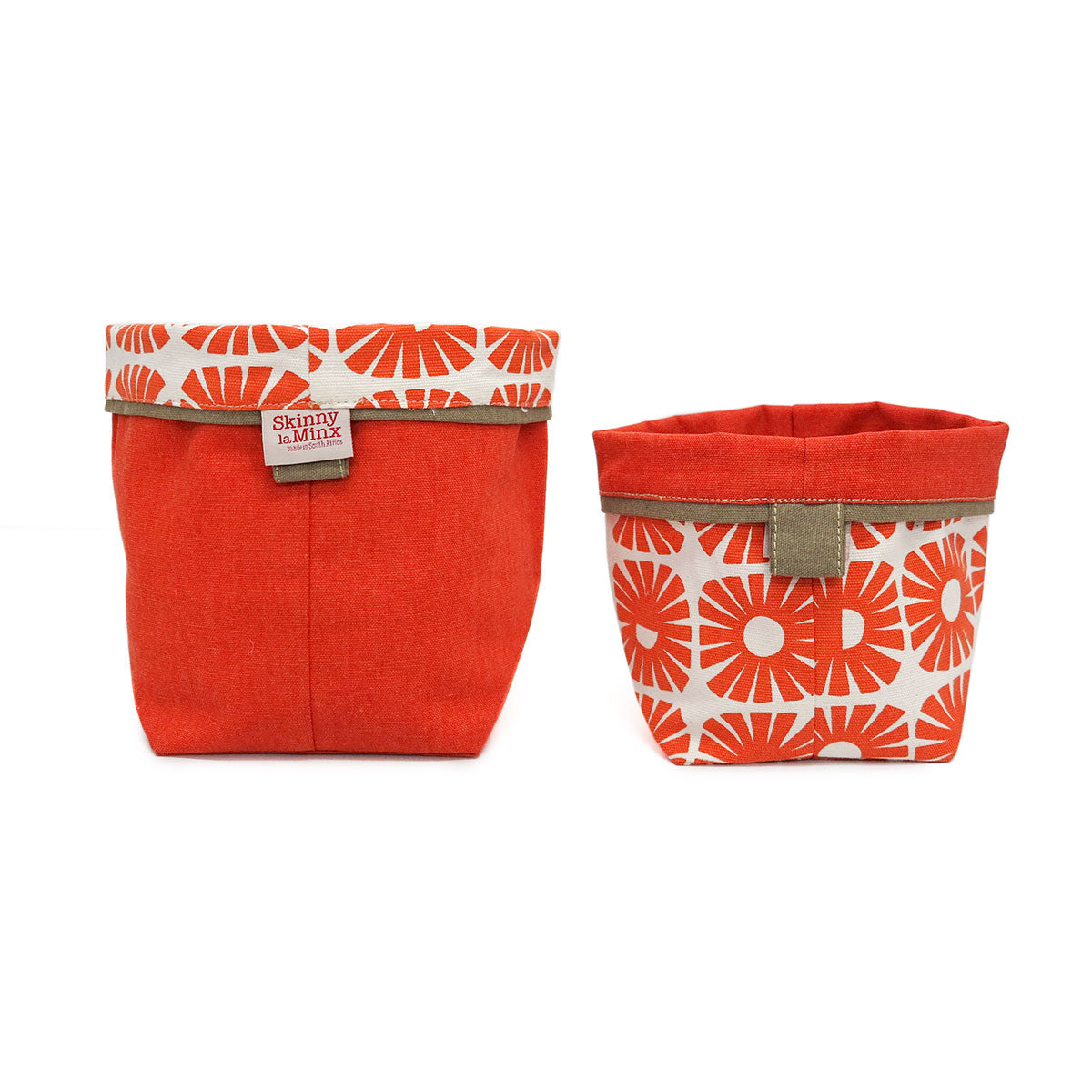 Reversible Soft Bucket - Sunshine - Persimmon | Indoor Plant Pot